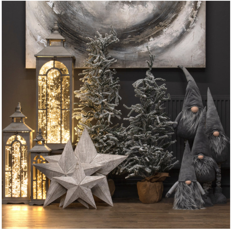 Set Of Three Wooden Lanterns With Archway Design – Yorkshire Interiors